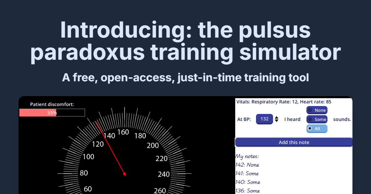 Learn to check pulsus paradoxus